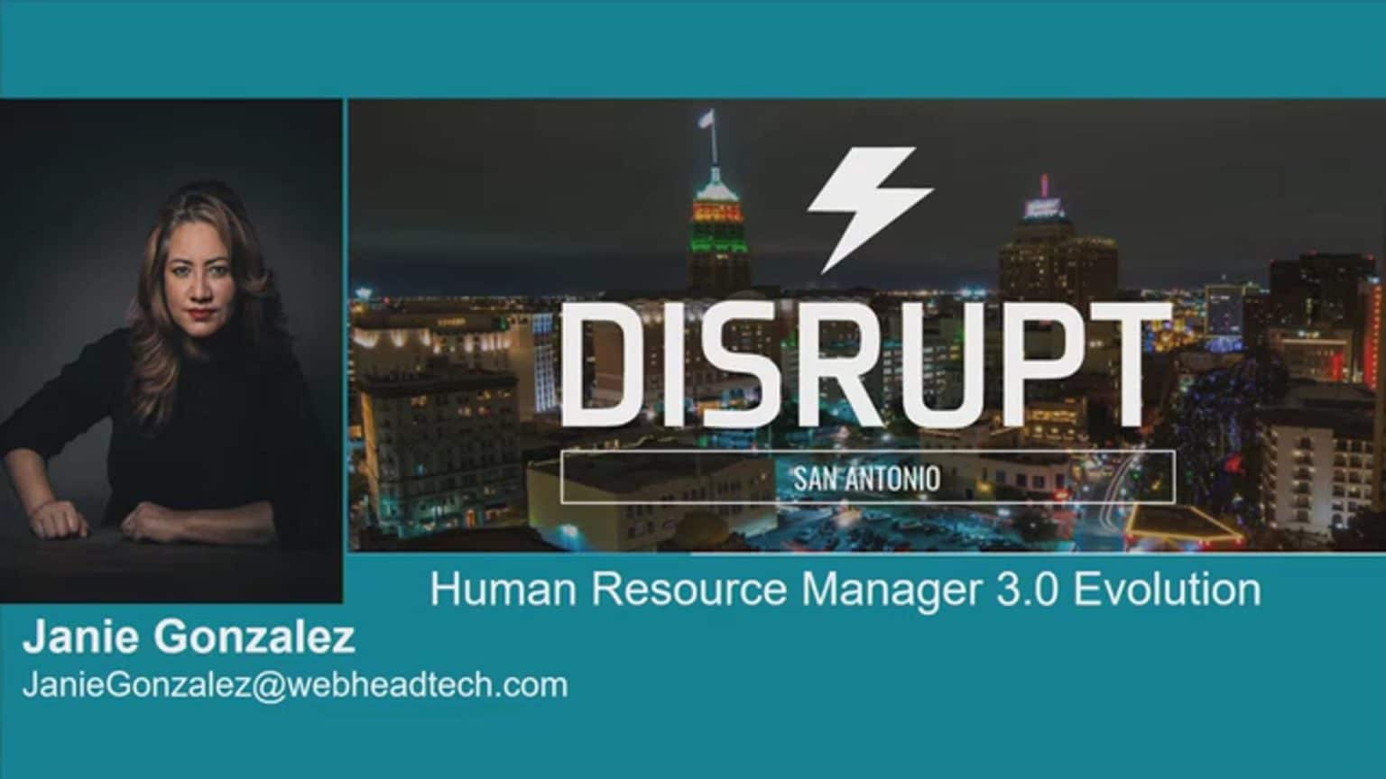 Human Resource Manger 3.0 Evolution | Janie Gonzalez | DisruptHR Talks ...