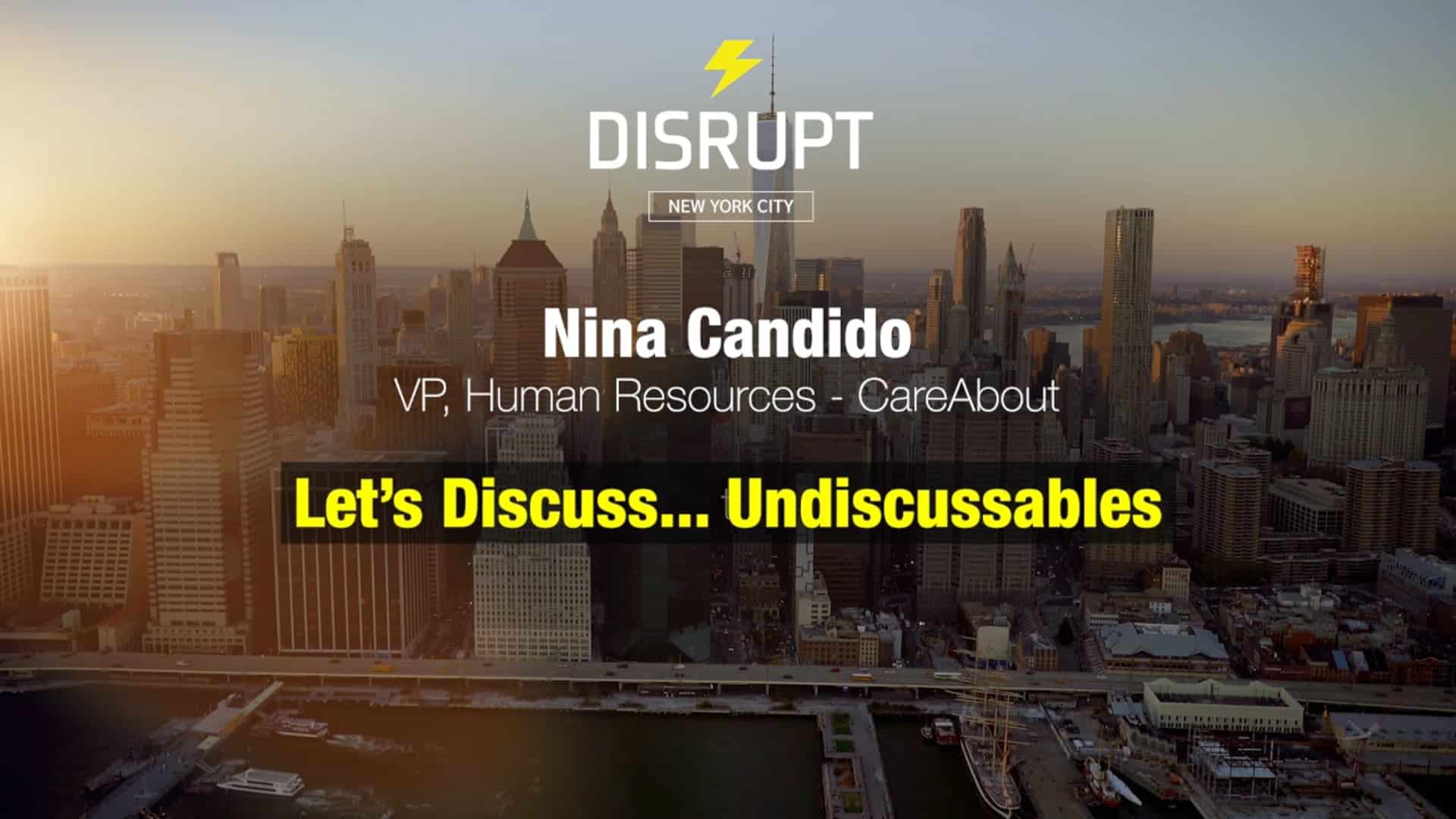 Let's Discuss... Undiscussables | Nina Candido | DisruptHR Talks ...