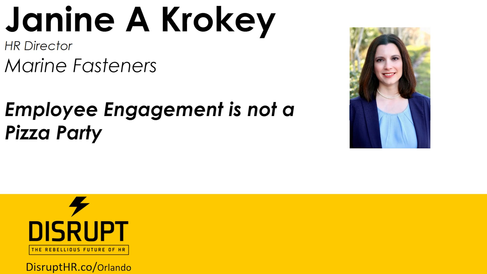 Employee Engagement Is Not a Pizza Party | Janine Krokey | DisruptHR ...